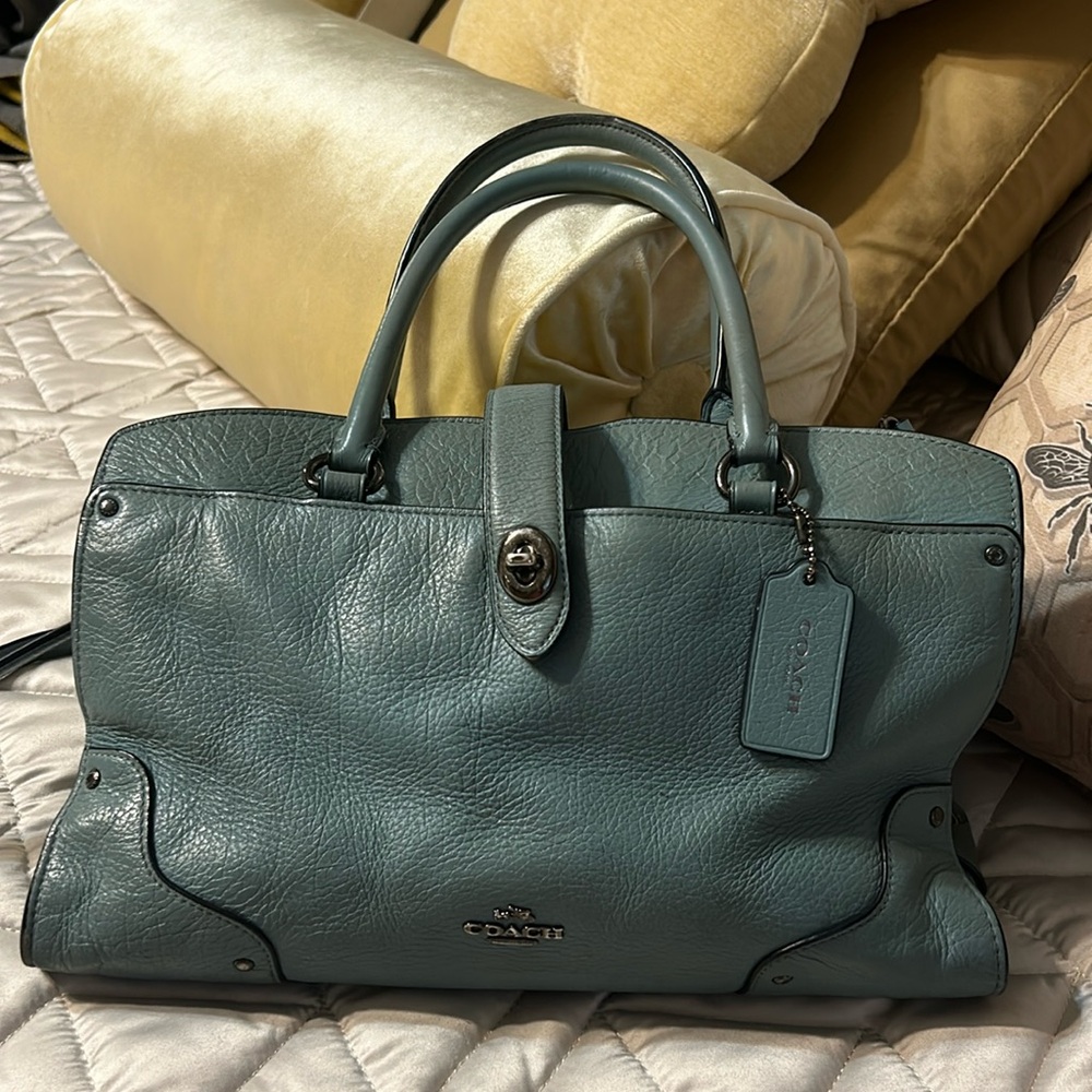 Coach Mercer Satchel Cloud Leather - Gem